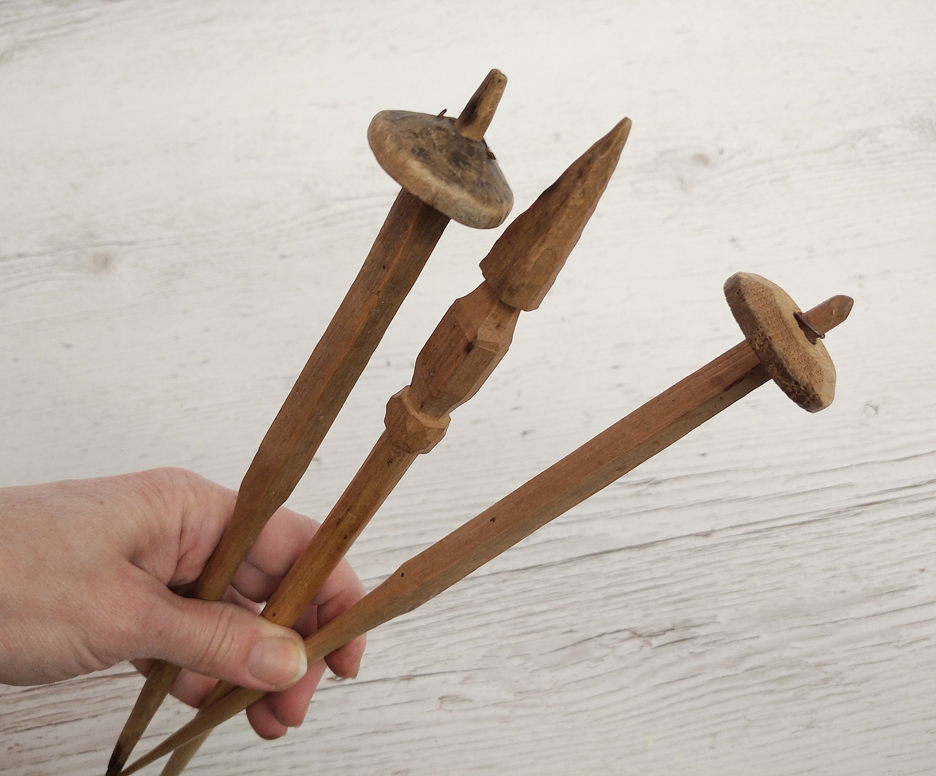 Antique top whorl drop spindle Wooden spinning wheel drop | Etsy