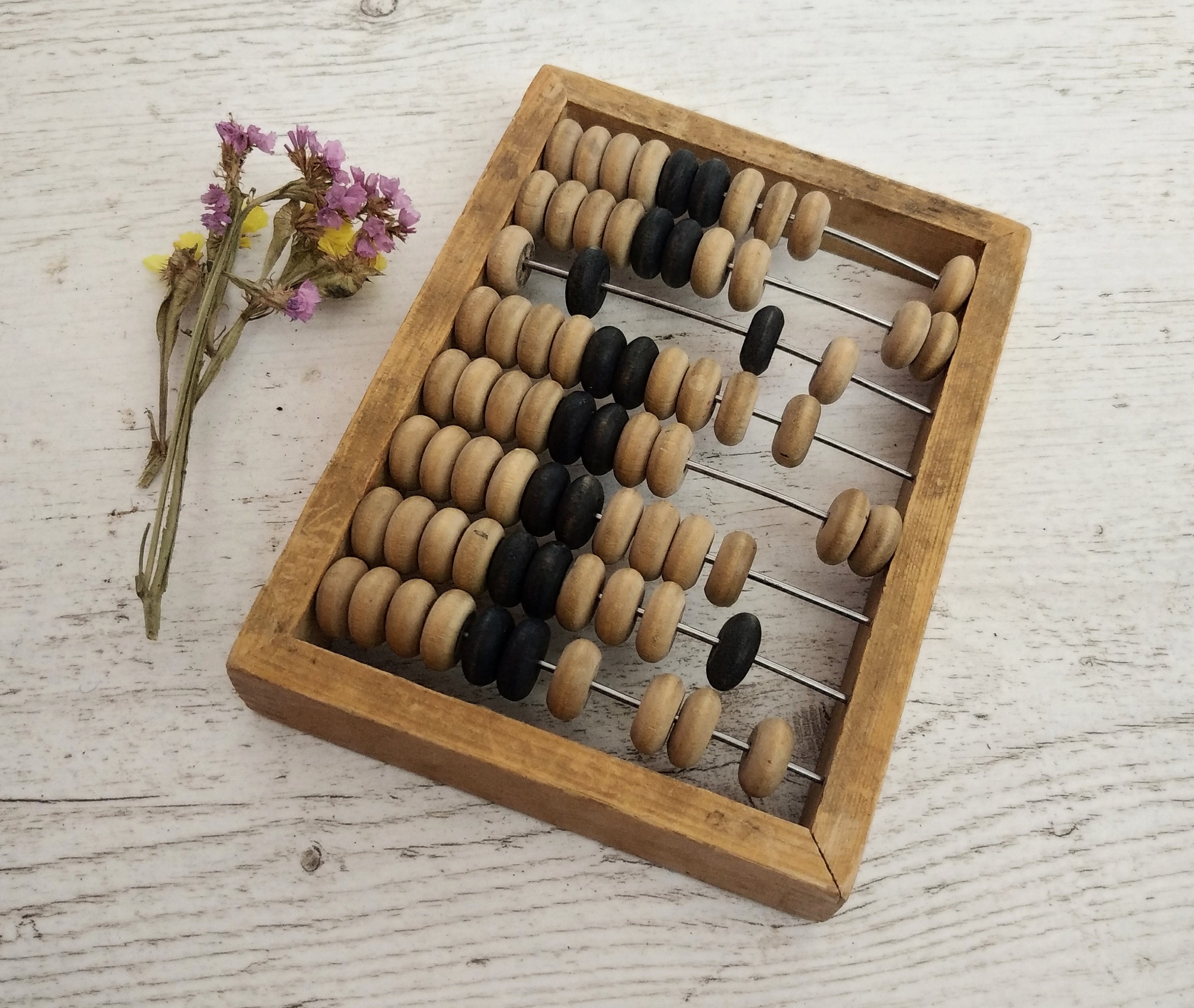 Wooden abacus frame New vintage russian abacus with factory | Etsy