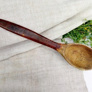 XXL wooden spoon Hand carved wood spoon Primitive antique | Etsy