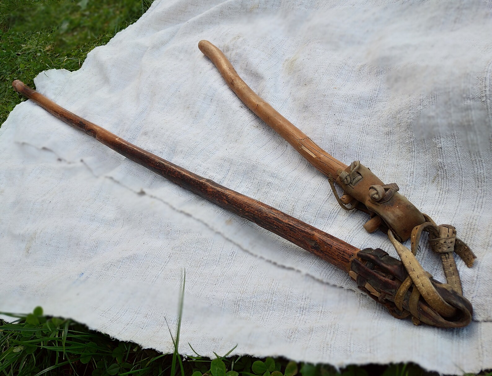 Primitive Wooden Flail Antique Agriculture Tool Farmhouse Wall Hanging ...