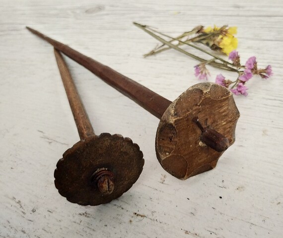 Antique Top Whorl Drop Spindle Wooden Spinning Wheel Drop | Etsy