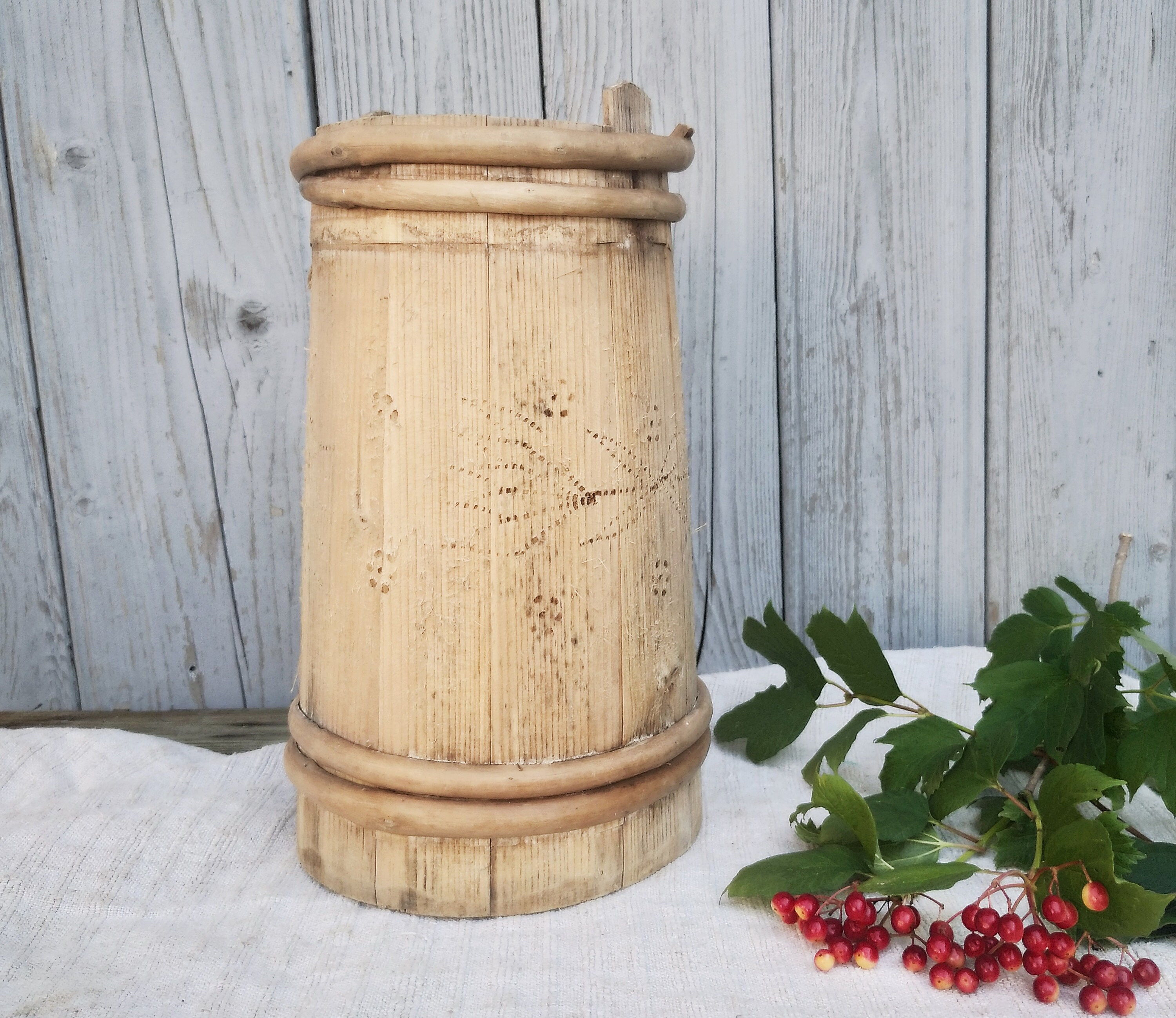 Primitive antique wooden vase Ancient ladle for drink XL | Etsy