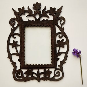 Antique wood frame Primitive photo frames Hand carved rustic | Etsy