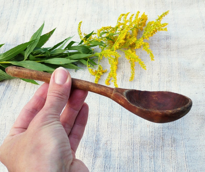 Vintage wooden spoon Primitive antique wood Rustic kitchen | Etsy
