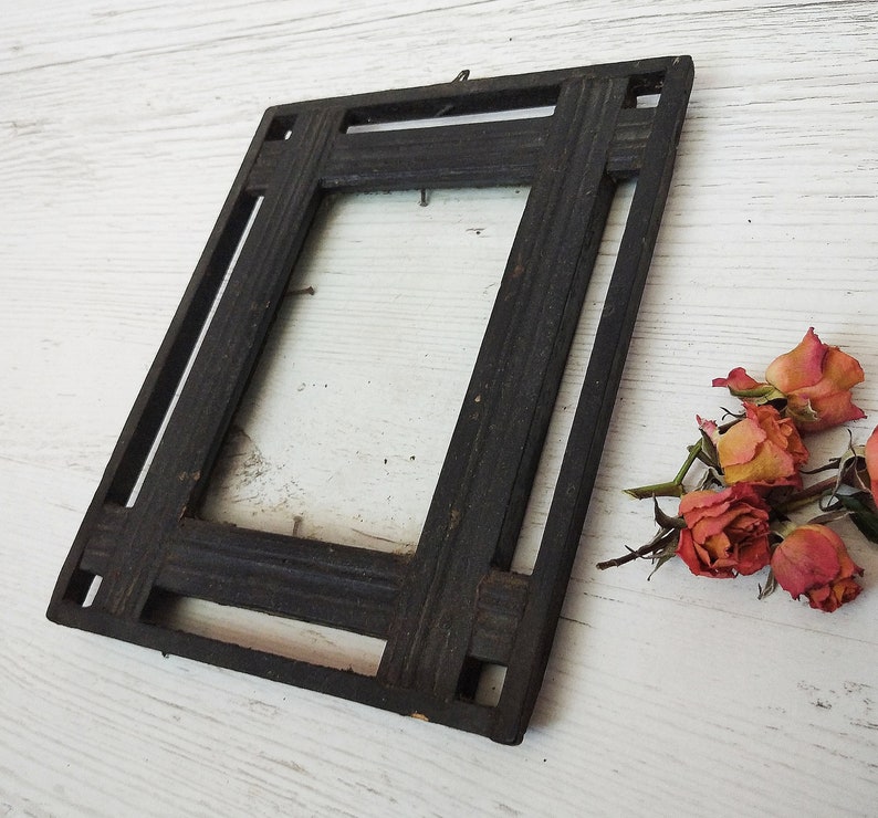 Antique Wood Frame Primitive Photo Frames Rustic Hand Carved - Etsy