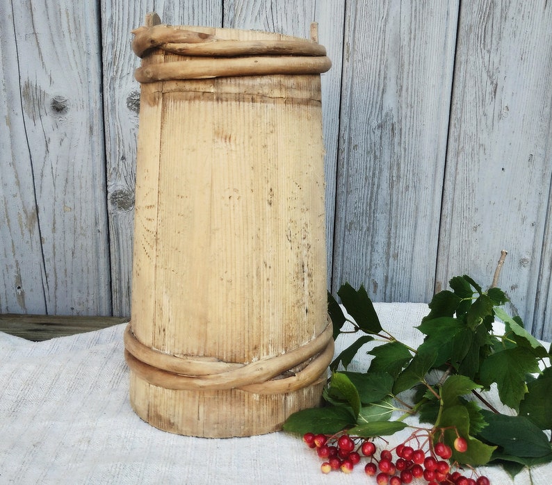 Primitive Antique Wooden Vase Ancient Ladle for Drink XL | Etsy