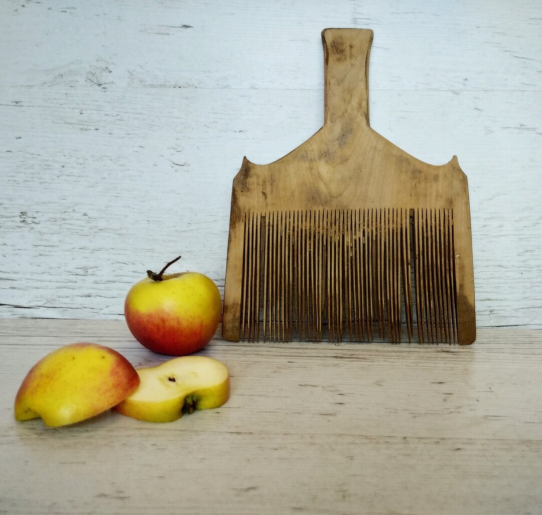 Wooden Wool Comb Rustic Home Decor Primitive Antiques Wall Hanging Wool ...