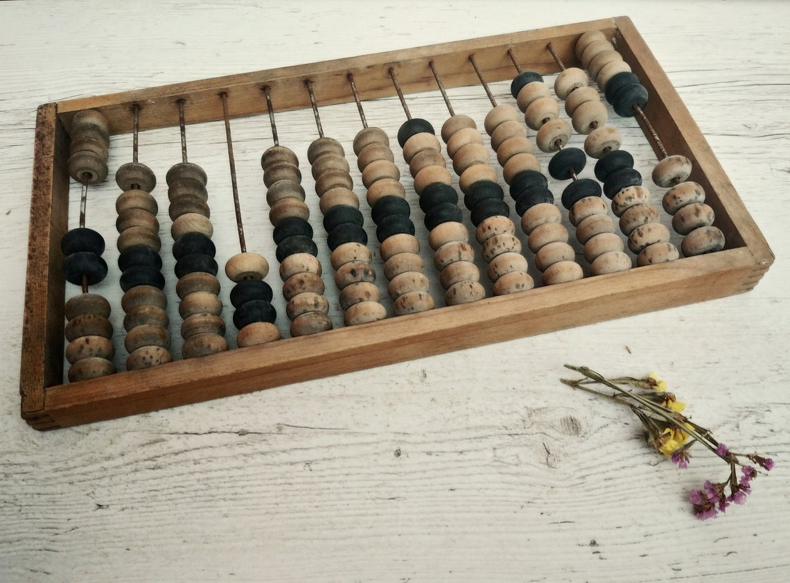 Wooden Abacus Wall Decor Frame Shabby Office Wall Hanging Very | Etsy