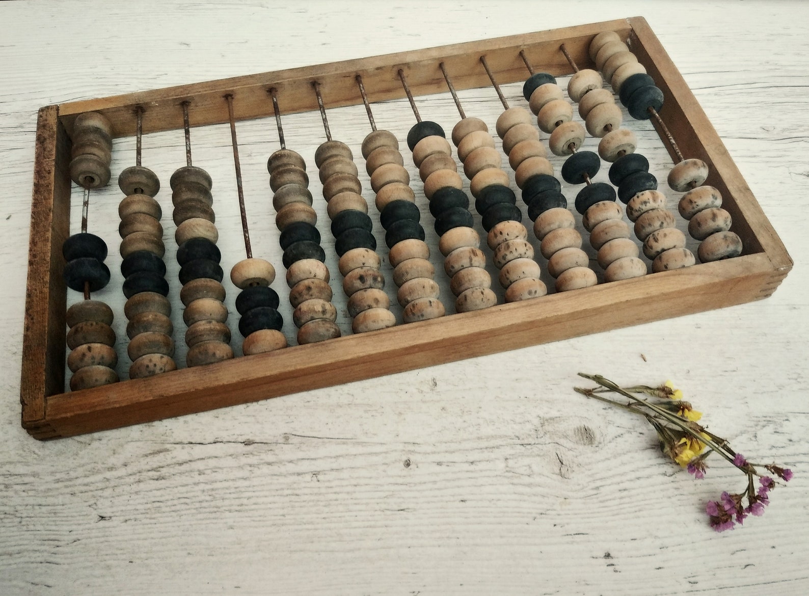 Wooden Abacus Wall Decor Frame Shabby Office Wall Hanging Very | Etsy