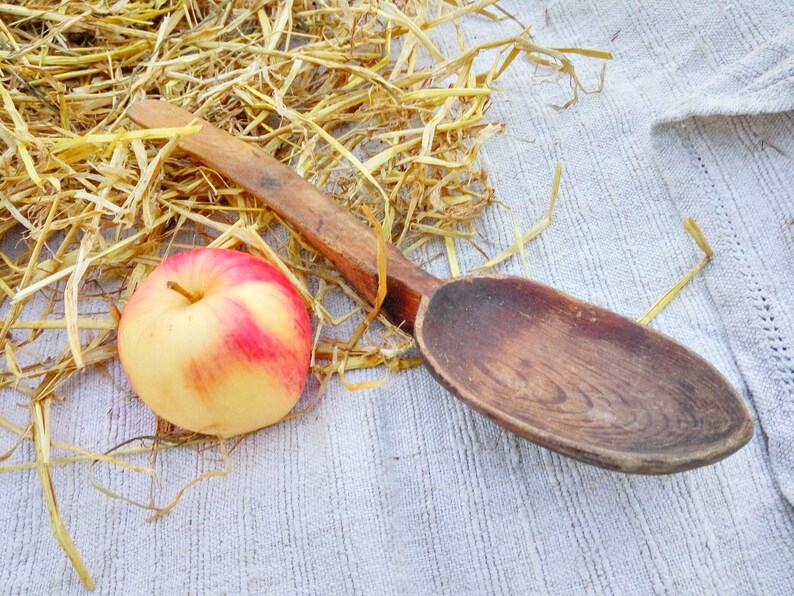 Large Wooden Spoon From Antique Country Kitchen Rustic Decor - Etsy