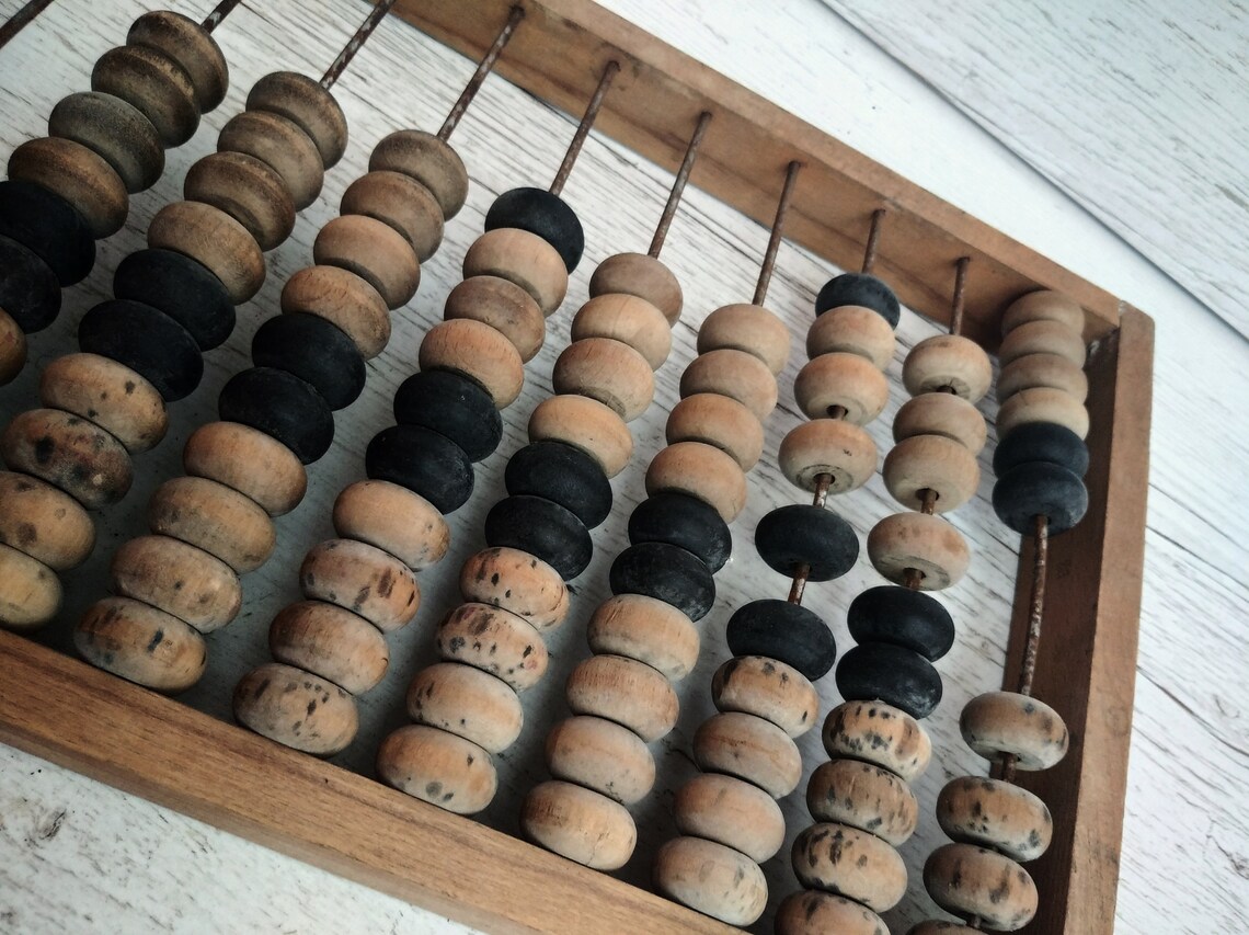 Wooden Abacus Wall Decor Frame Shabby Office Wall Hanging Very | Etsy