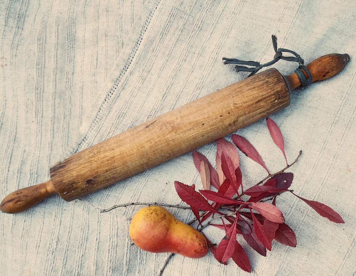 Wooden Rolling Pin Amber Rustic Decor for Kitchen Country - Etsy