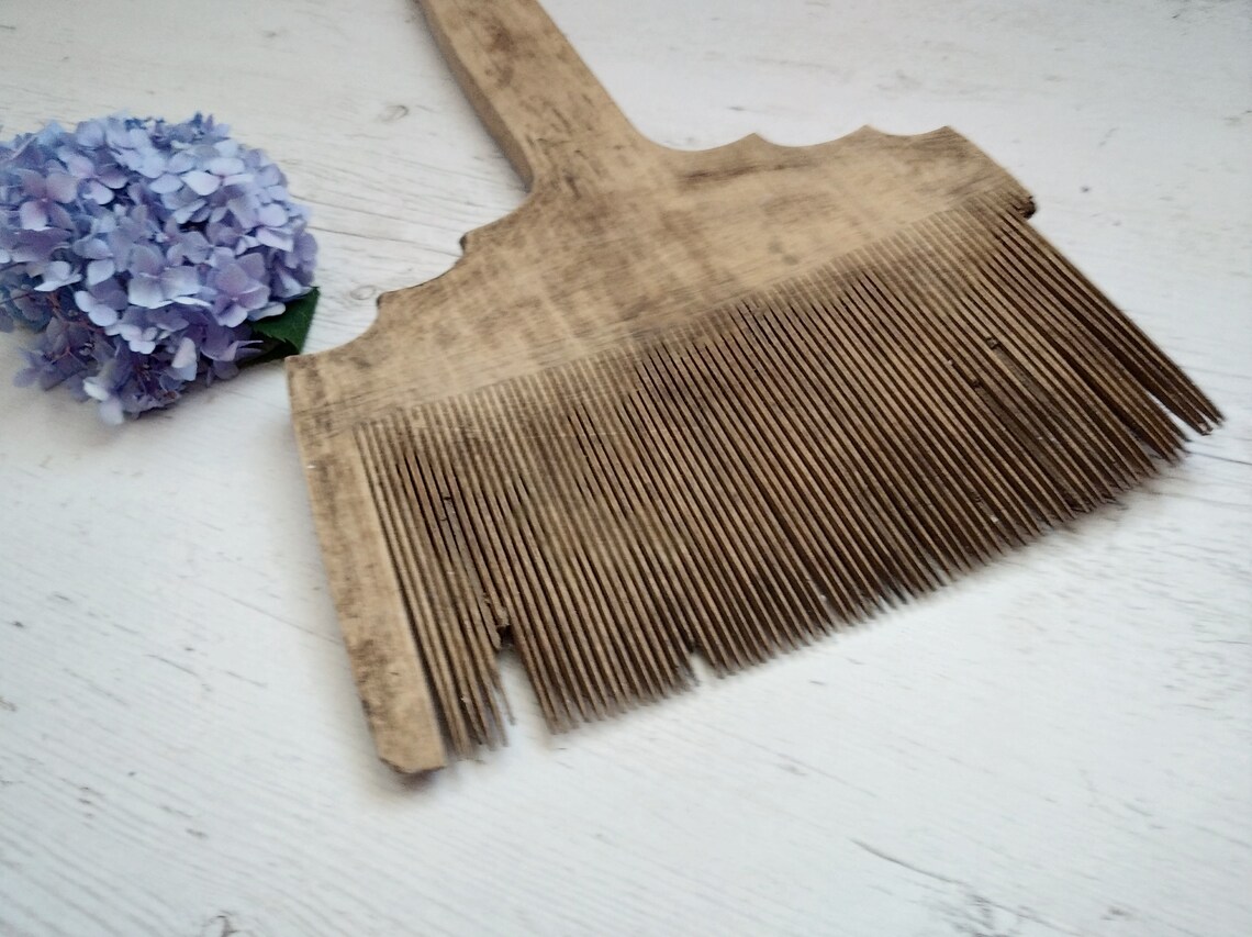 Primitive Antique Wooden Wool Comb Rustic Home Decor Country - Etsy