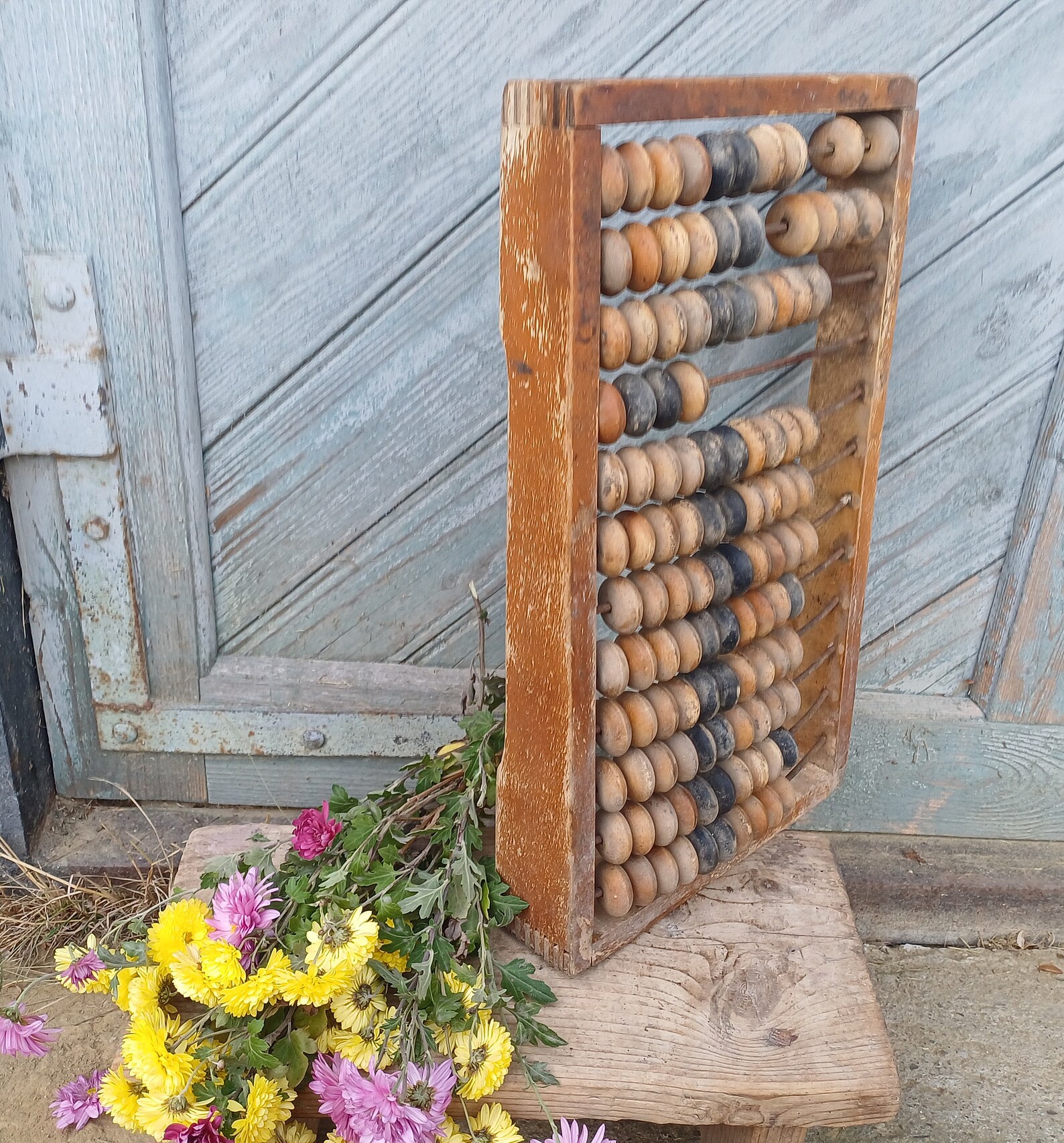 Large Wooden Abacus Wall Office Decor Gift Idea Vintage Wood Abacus ...