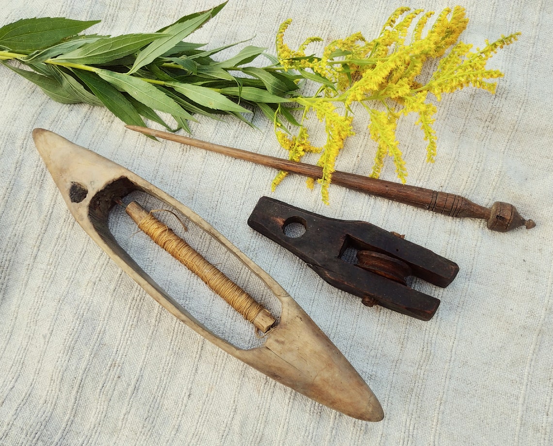 Antique Weaving Shuttle Drop Spindle Old Loom Parts Ancient - Etsy