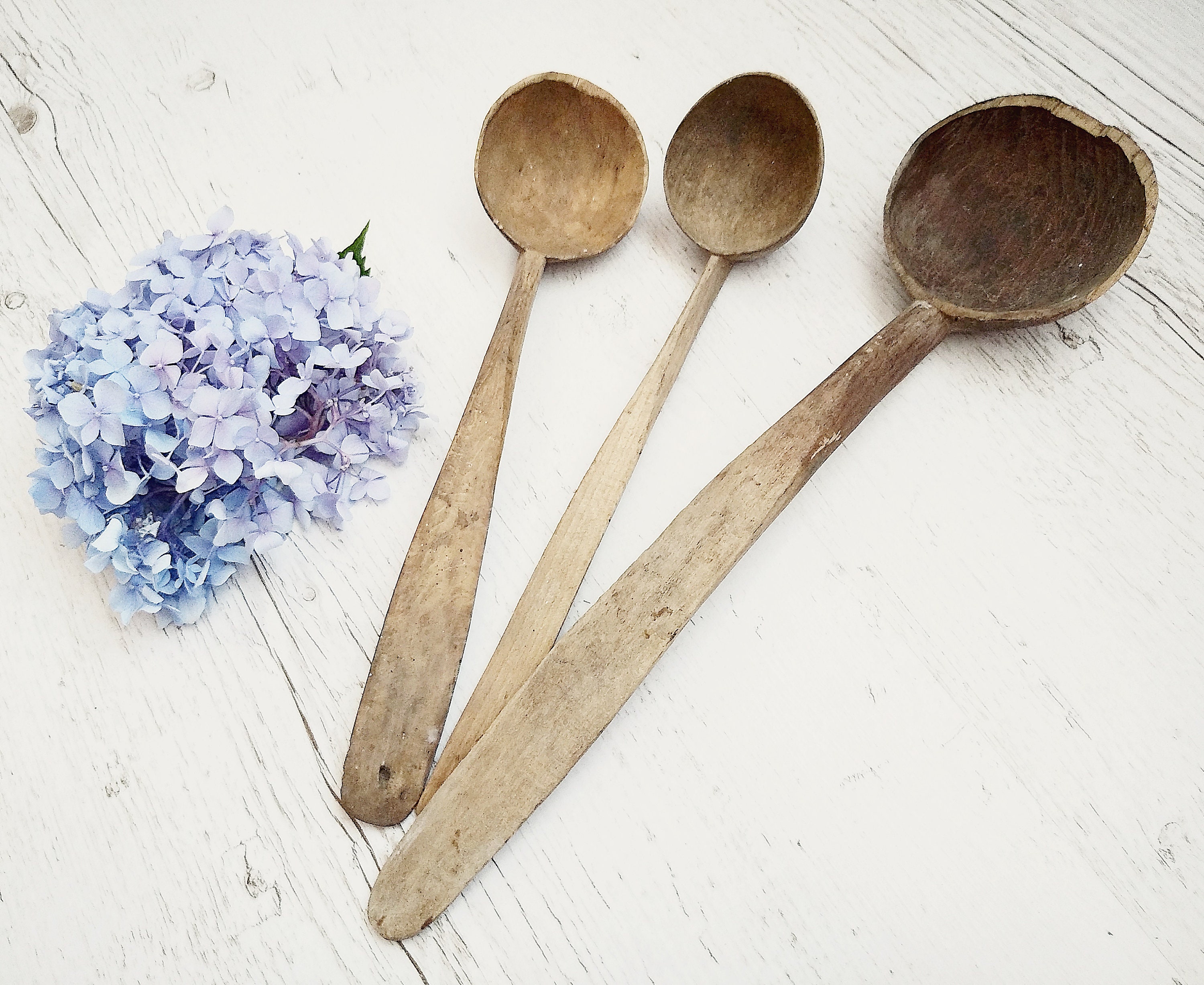 Large wooden spoons Hand carved wood rustic kitchen decor | Etsy