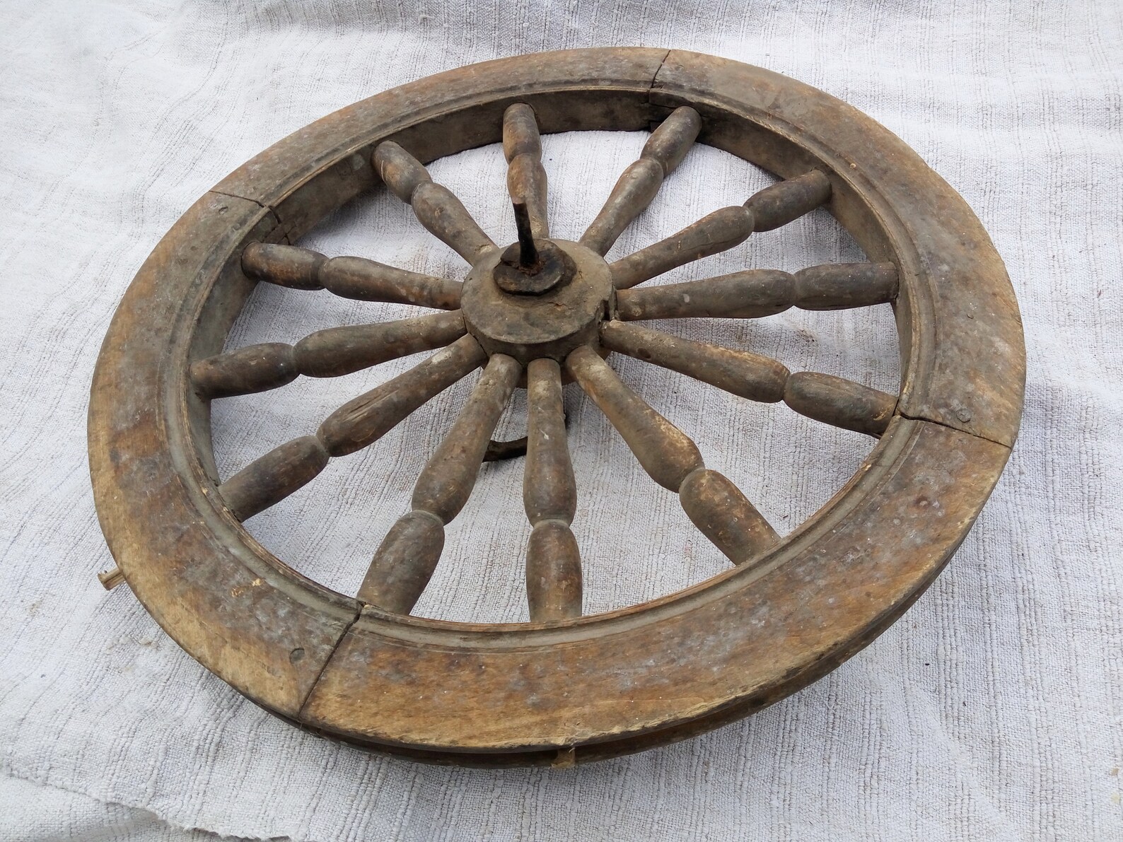 Antique Wheel From Spinning Wheel 1900s Eco Friendly Wooden | Etsy