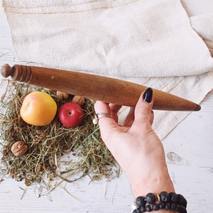 Large Wooden Rolling Pin Primitive Rustic Decor for Country Kitchen ...