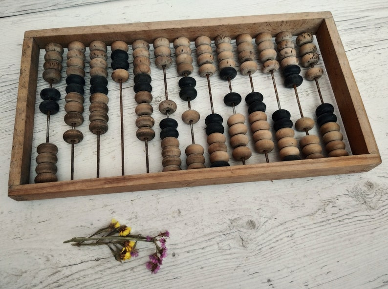 Wooden Abacus Wall Decor Frame Shabby Office Wall Hanging Very | Etsy