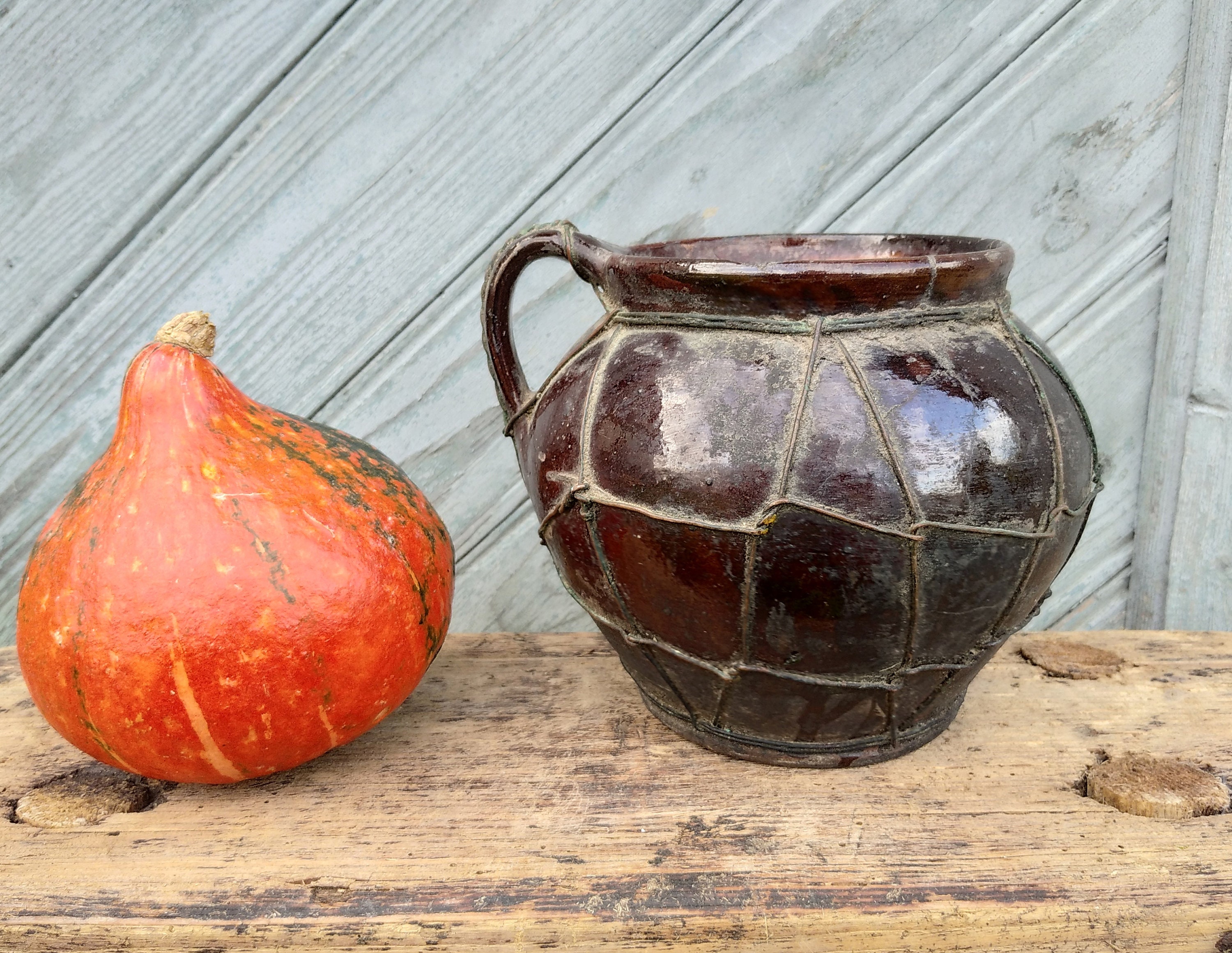 Rustic ceramic vase for flowers Antique ceramics jug Country | Etsy