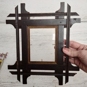 Antique Wood Frame Primitive Photo Frames Rustic Hand Carved | Etsy