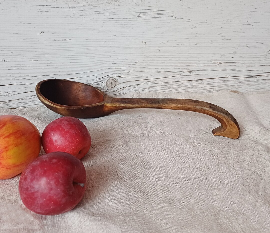 Large Wooden Spoon From Antique Country Kitchen Rustic Decor of Hand ...