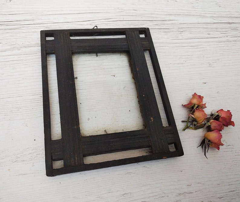Antique Wood Frame Primitive Photo Frames Rustic Hand Carved - Etsy