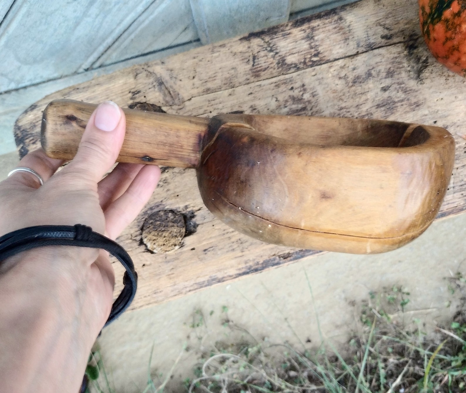 Antique Wooden Mug Primitive Ladle for Drink Country Bowl - Etsy