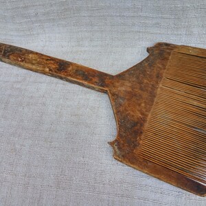 Primitive antique wooden wool comb Rustic home decor Country | Etsy