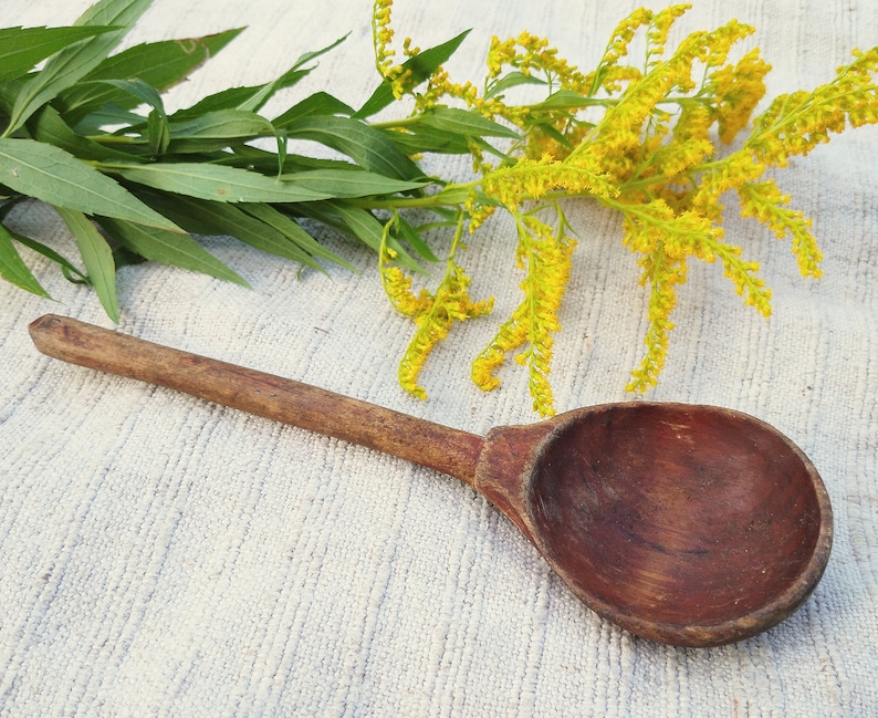 Vintage wooden spoon Primitive antique wood Rustic kitchen | Etsy