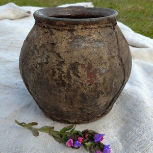 Primitive Antique Clay Pitcher Antique Ceramic Crock Rustic | Etsy