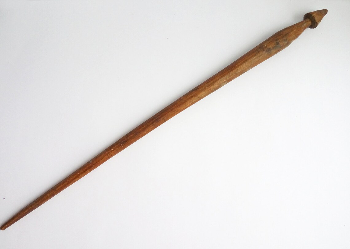 Long drop spindle Primitive antique top whorl drop spindle | Etsy