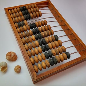 Very large wooden abacus wall Retro calculator Counting frame | Etsy