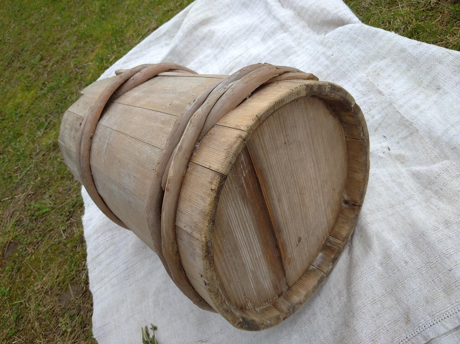 Primitive Antique Vase Rustic Home Decor Large Wooden Vase Country Vase ...