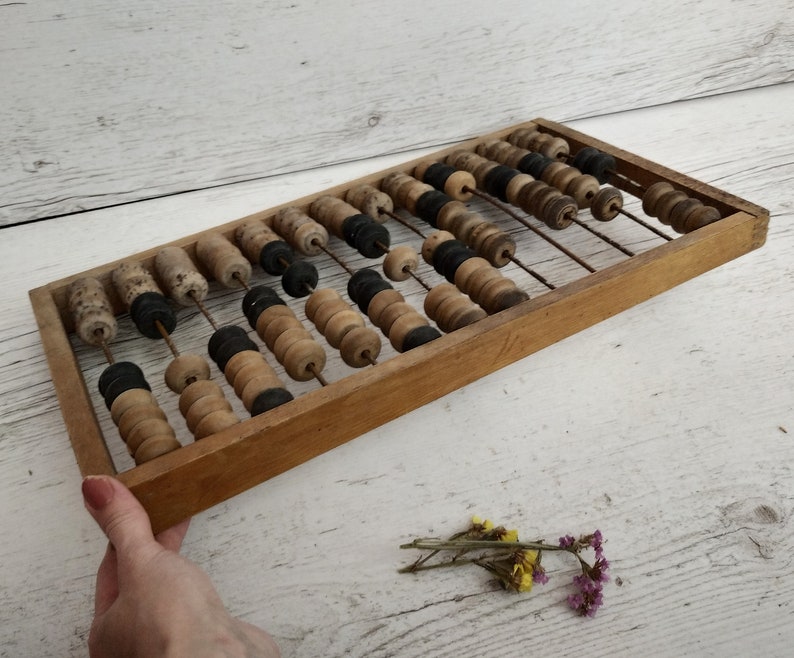Wooden Abacus Wall Decor Frame Shabby Office Wall Hanging Very | Etsy