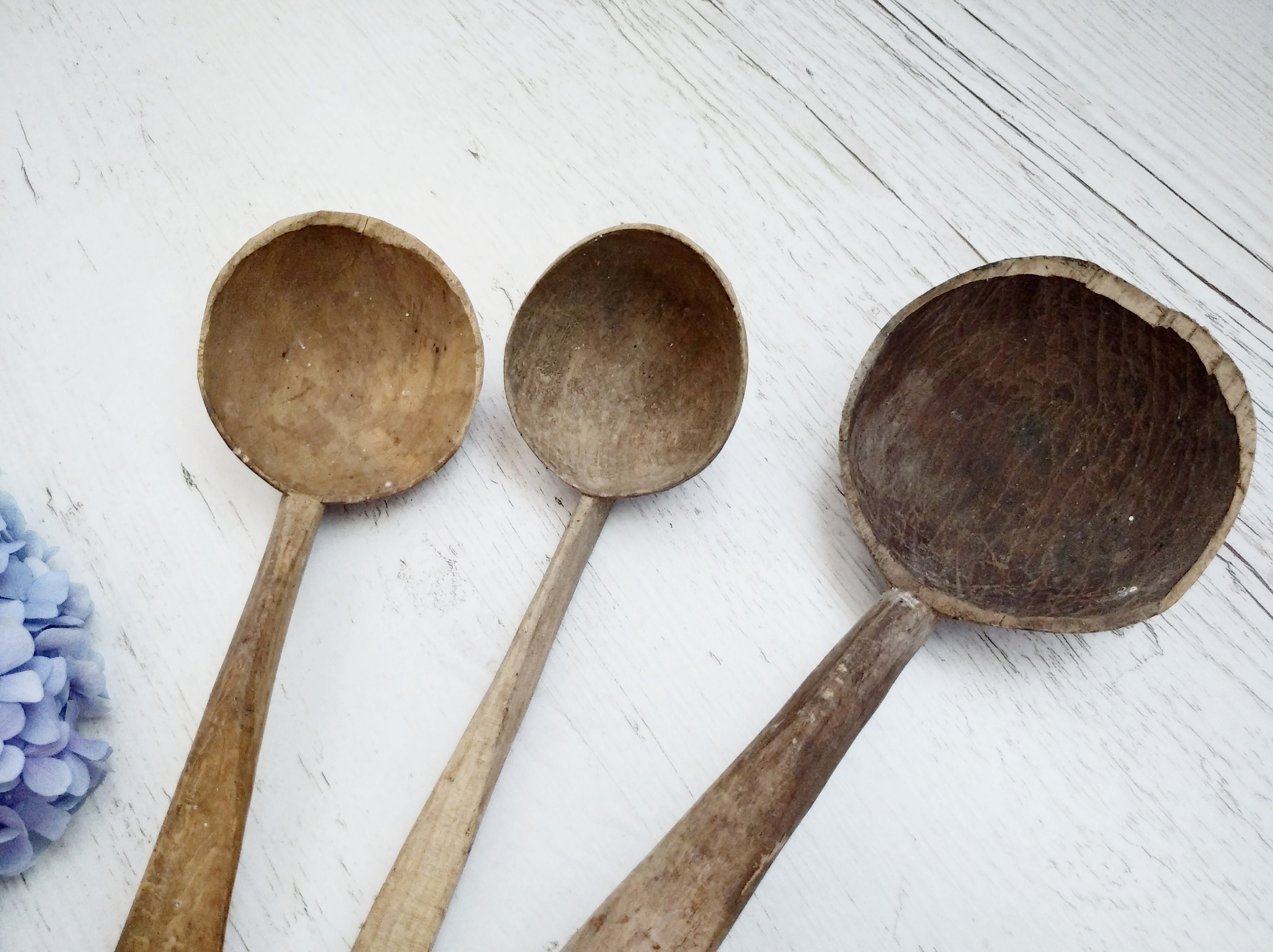 Large wooden spoons Hand carved wood rustic kitchen decor | Etsy