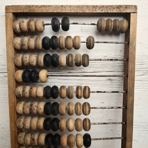 Wooden Abacus Wall Decor Frame Shabby Office Wall Hanging Very Old Wood ...