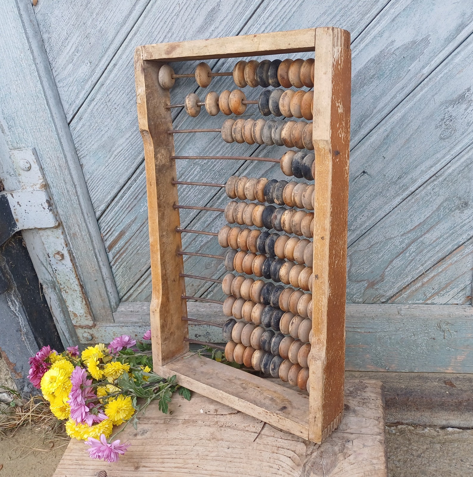 Large Wooden Abacus Wall Office Decor Gift Idea Vintage Wood Abacus ...
