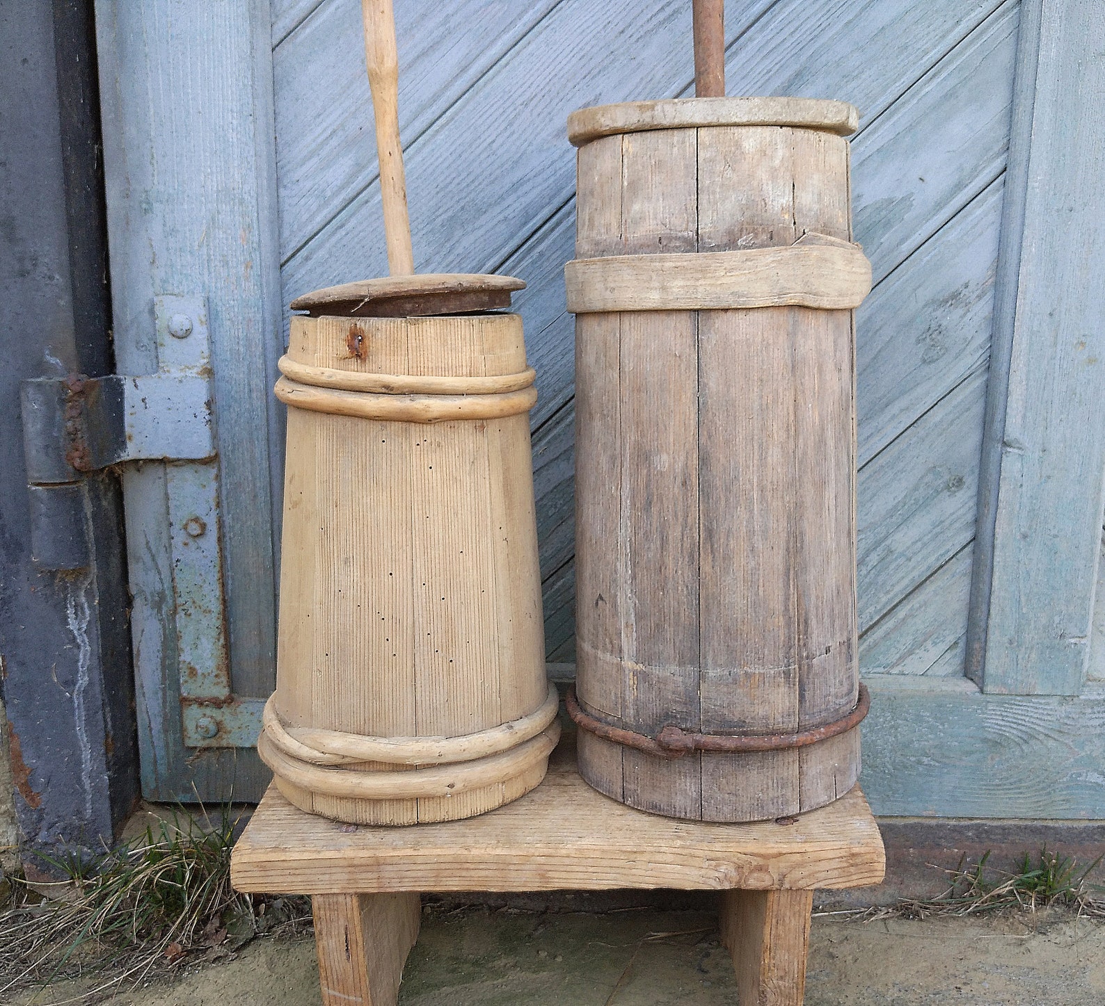 Large Antique Butter Churn Full Set for Primitive Decor and - Etsy