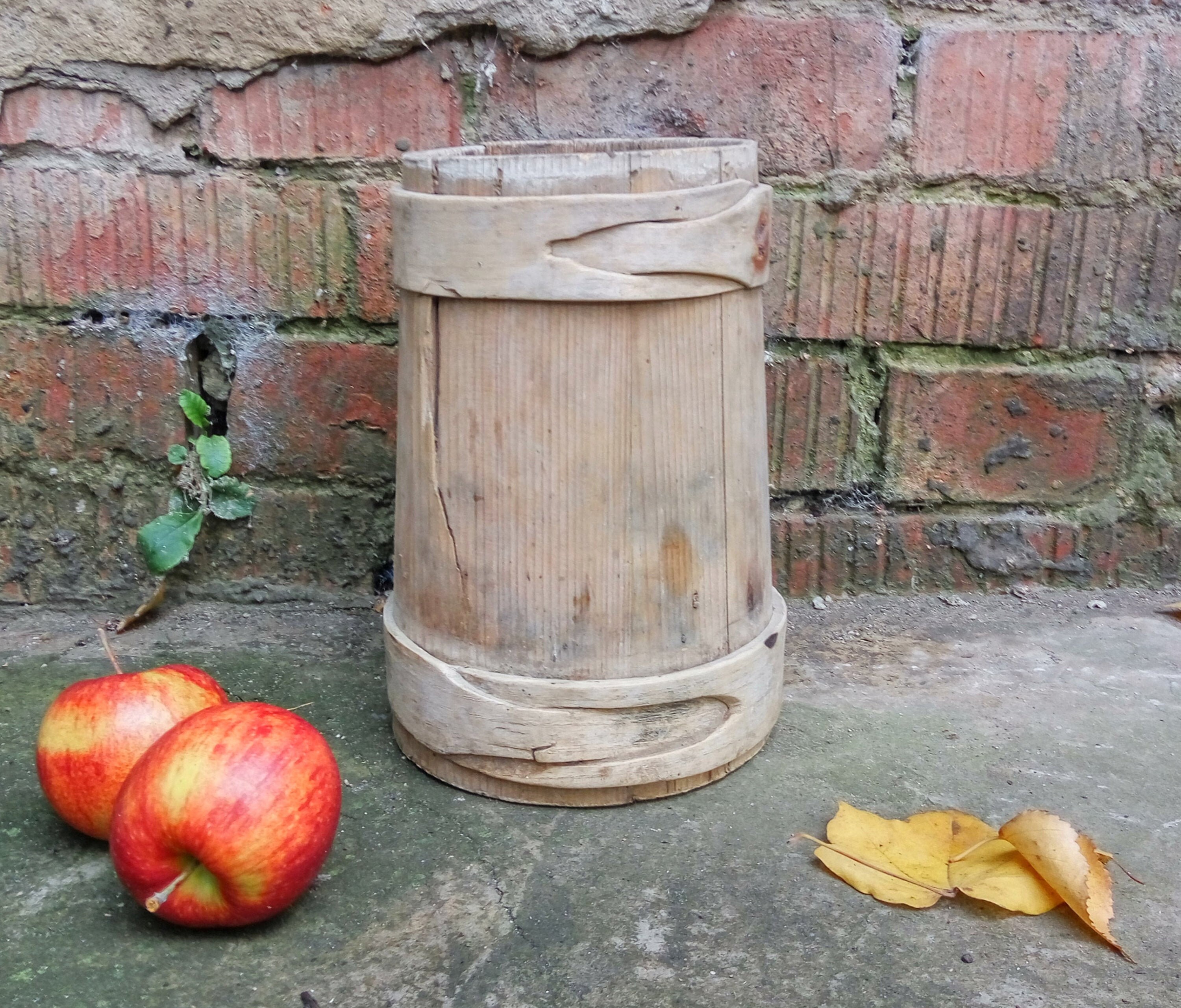 Primitive antique country decor Antique wooden vase Large | Etsy