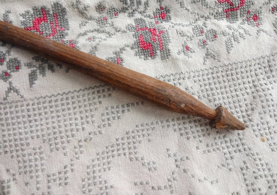 Long drop spindle Primitive antique top whorl drop spindle | Etsy