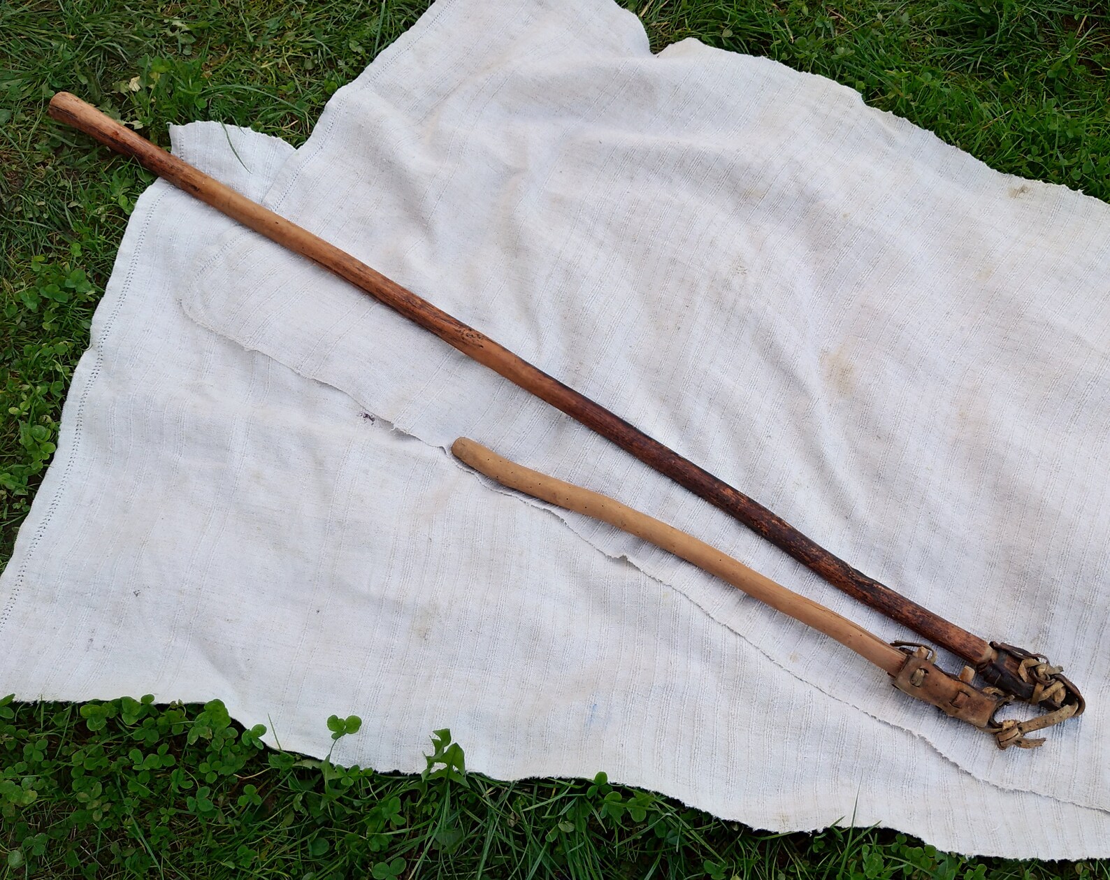 Primitive Wooden Flail Antique Agriculture Tool Farmhouse Wall Hanging ...