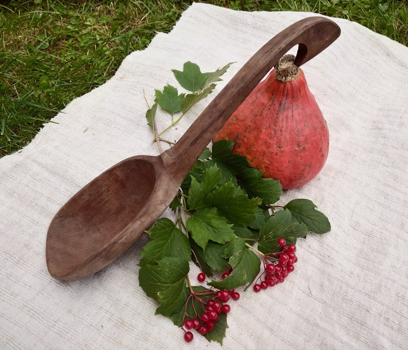 Oversized Antique Dipper Wooden Ladle XXL Spoon With Long | Etsy