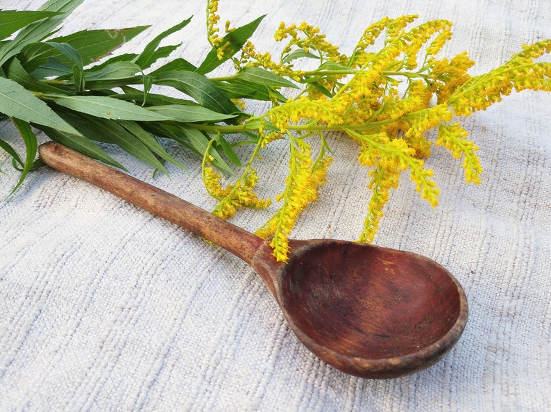 Vintage wooden spoon Primitive antique wood Rustic kitchen | Etsy