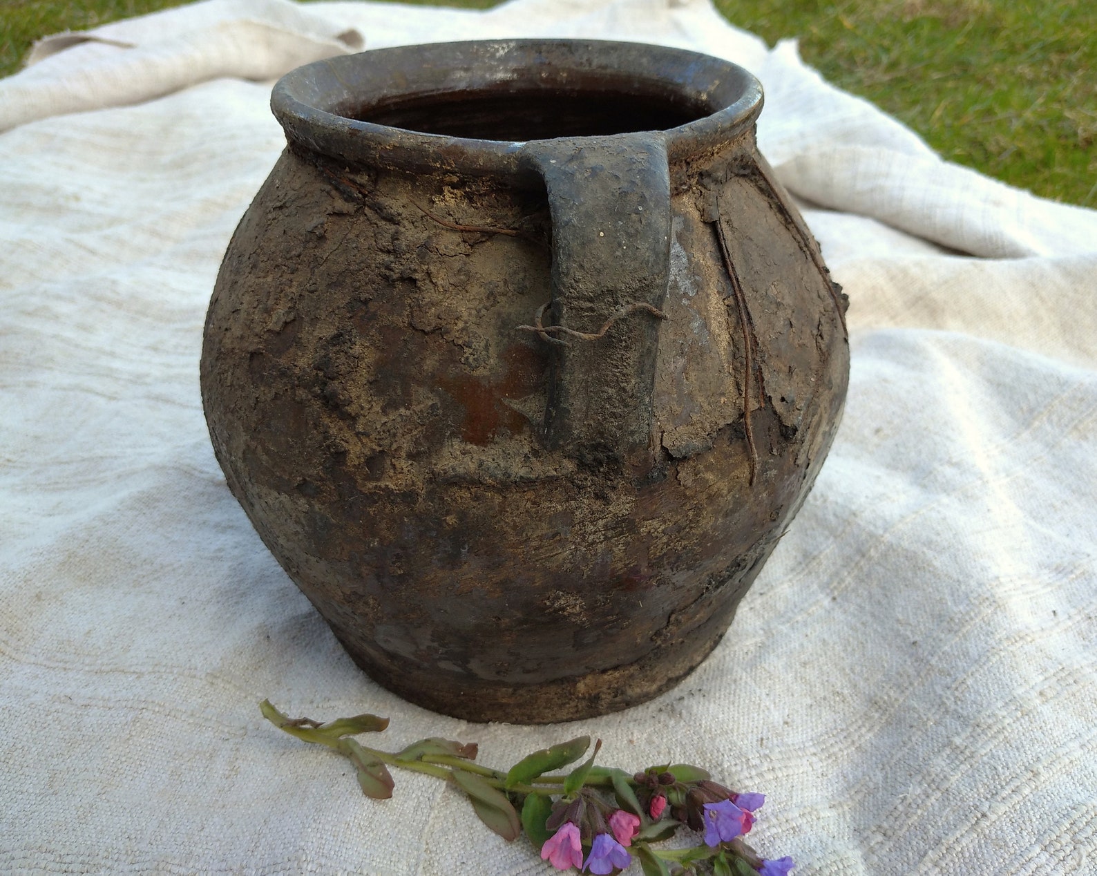 Primitive Antique Clay Pitcher Antique Ceramic Crock Rustic | Etsy