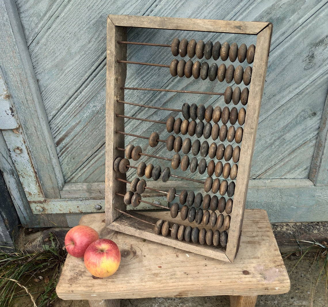 Vintage Abacus Wooden Frame Abacus Wooden Abacus Shabby - Etsy