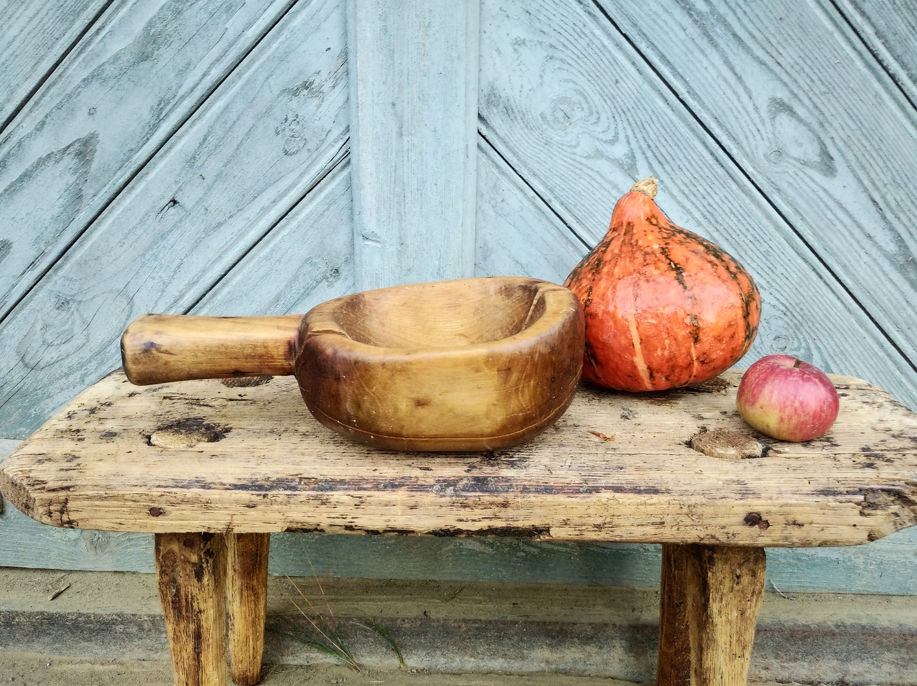 Antique Wooden Mug Primitive Ladle for Drink Country Bowl | Etsy