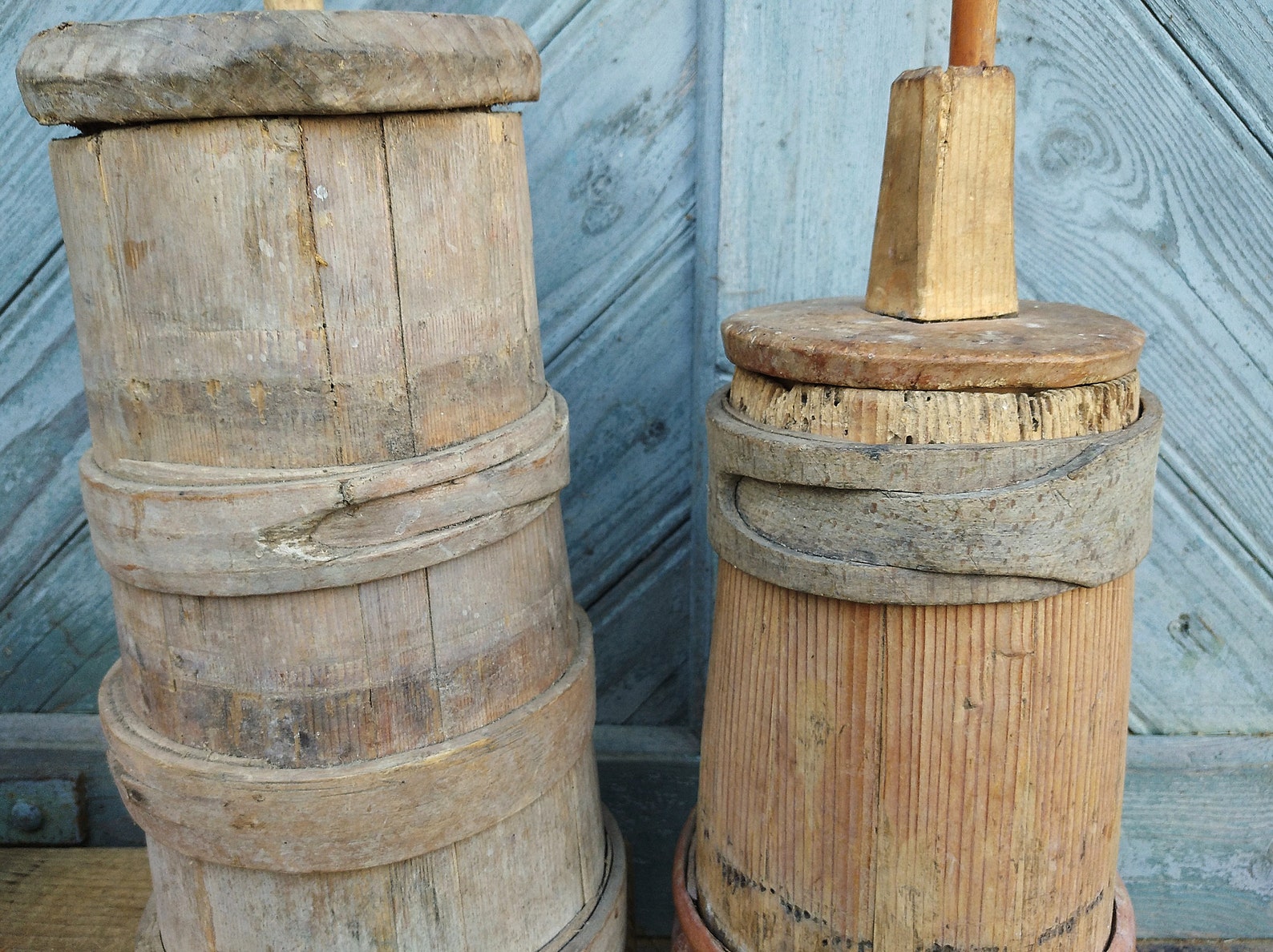 Antique Butter Churn Primitive Country Decor Antique Wooden Bowl Large ...