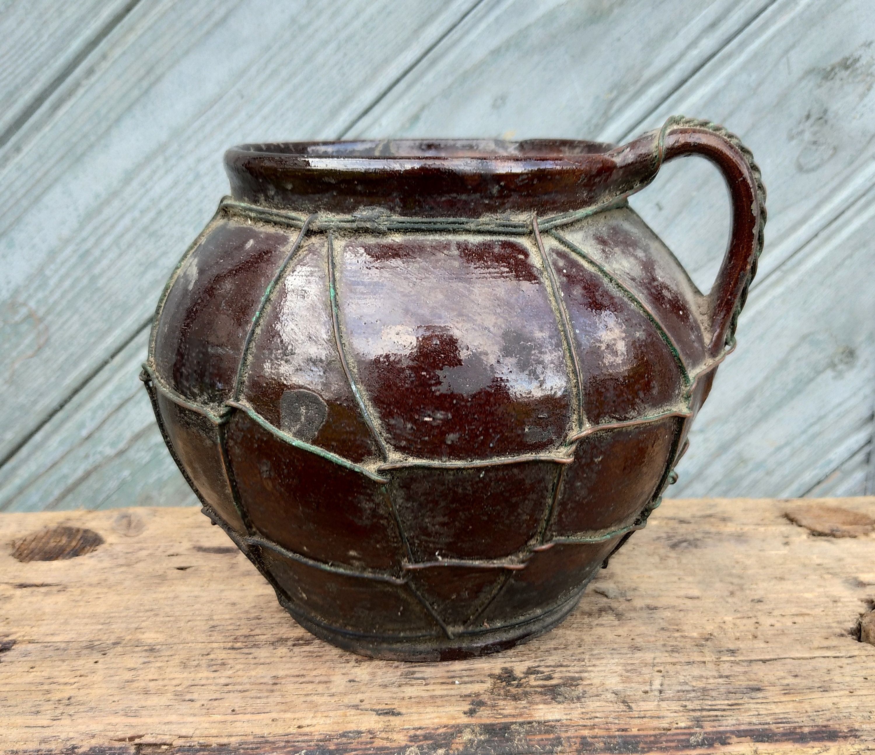 Rustic ceramic vase for flowers Antique ceramics jug Country | Etsy