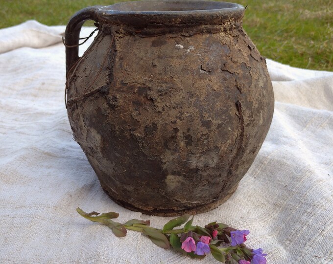 Primitive Antique Clay Pitcher Antique Ceramic Crock Rustic - Etsy